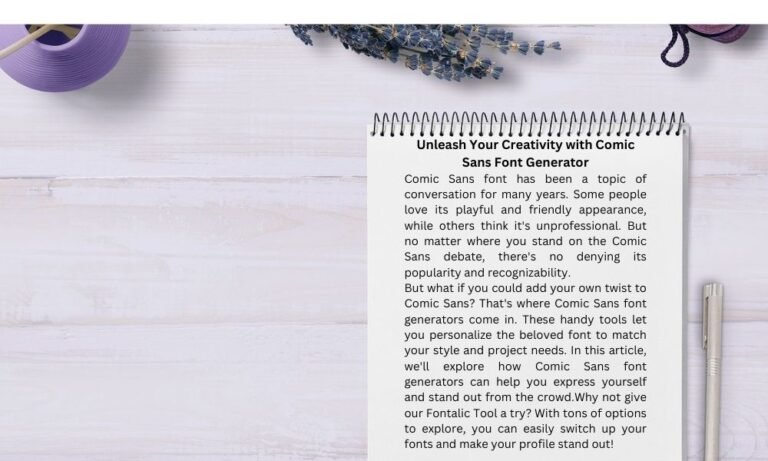 Comic Sans Font Generator: Unleash Creativity! - Fontalic