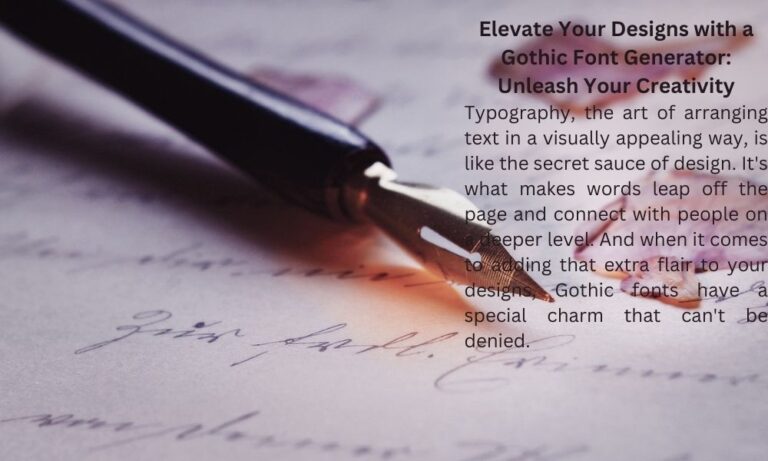 Gothic Font Generator: Elevate Your Designs - Fontalic